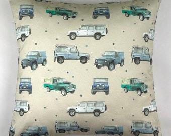 Vintage 4 X4 Land Rover Defender Bespoke Tea Towel. Fabric Designer ...