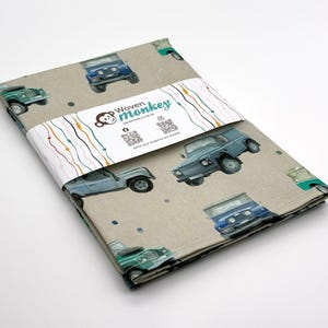 Vintage 4 X4 Land Rover Defender Bespoke Tea Towel. Fabric Designer ...