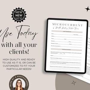 Microcurrent Intake Form for Estheticians and Med Spas, Health History ...