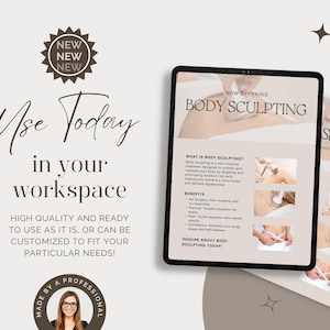 Body Sculpting Flyer for Esthetician or Med Spa, Body Contouring ...