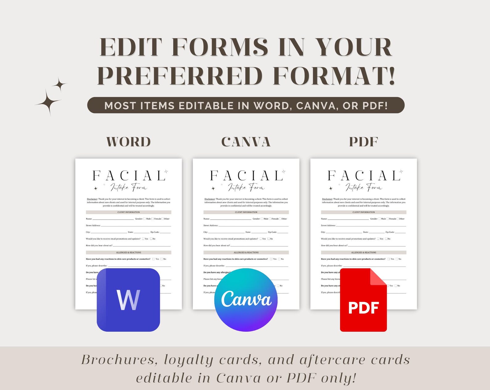 Facial Forms Bundle for Estheticians and Med Spas: Consent Forms ...