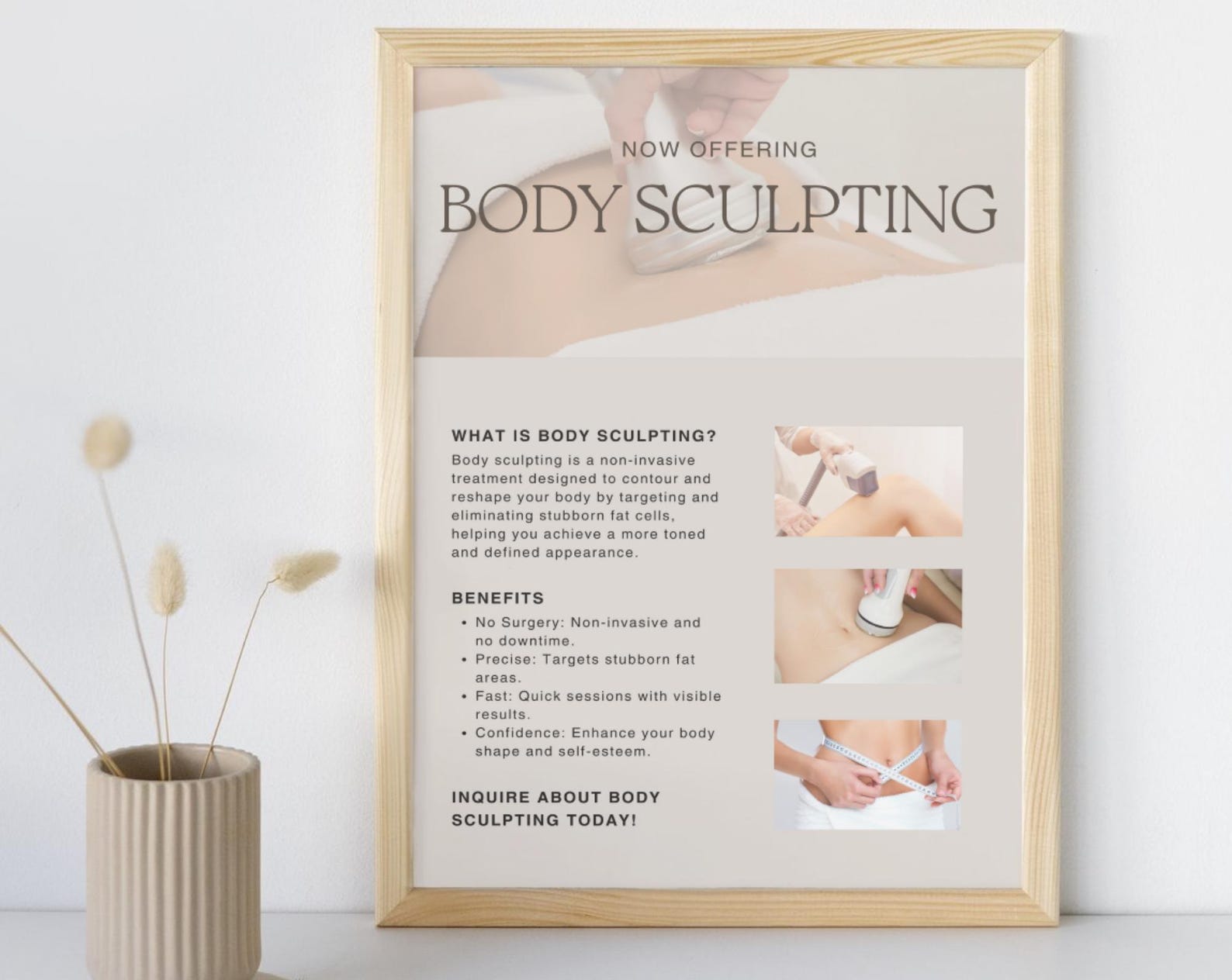 Body Sculpting Flyer for Esthetician or Med Spa, Body Contouring ...