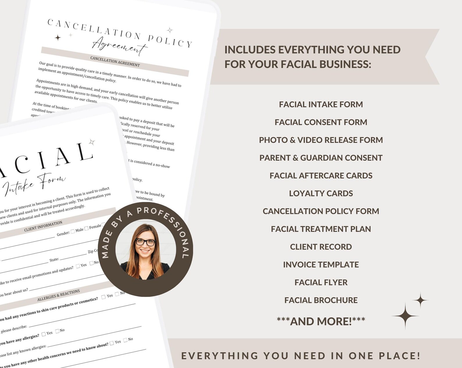 Facial Forms Bundle for Estheticians and Med Spas: Consent Forms ...