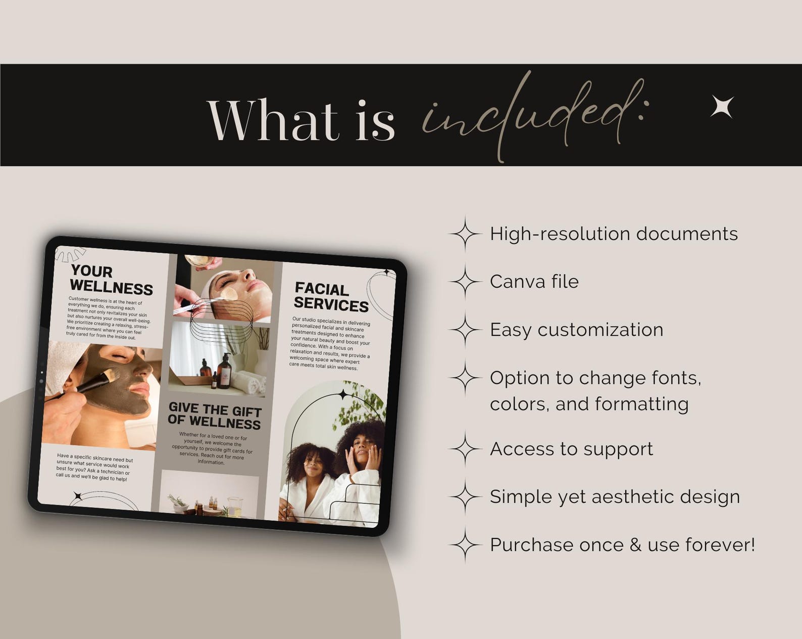 Facial Brochure, Facial Treatments Flyer, Facial Forms, Poster ...