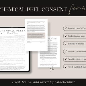 Chemical Peel Consent Form for Estheticians: Customizable Digital Forms ...