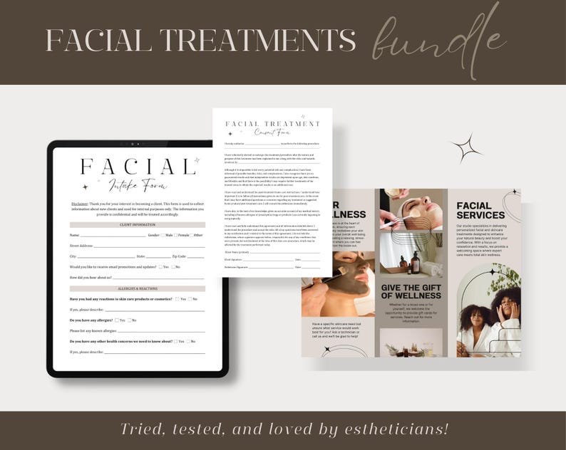 Facial Forms Bundle for Estheticians and Med Spas: Consent Forms ...