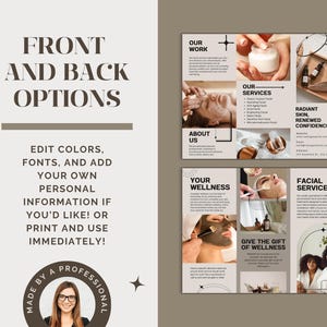 Facial Brochure, Facial Treatments Flyer, Facial Forms, Poster ...