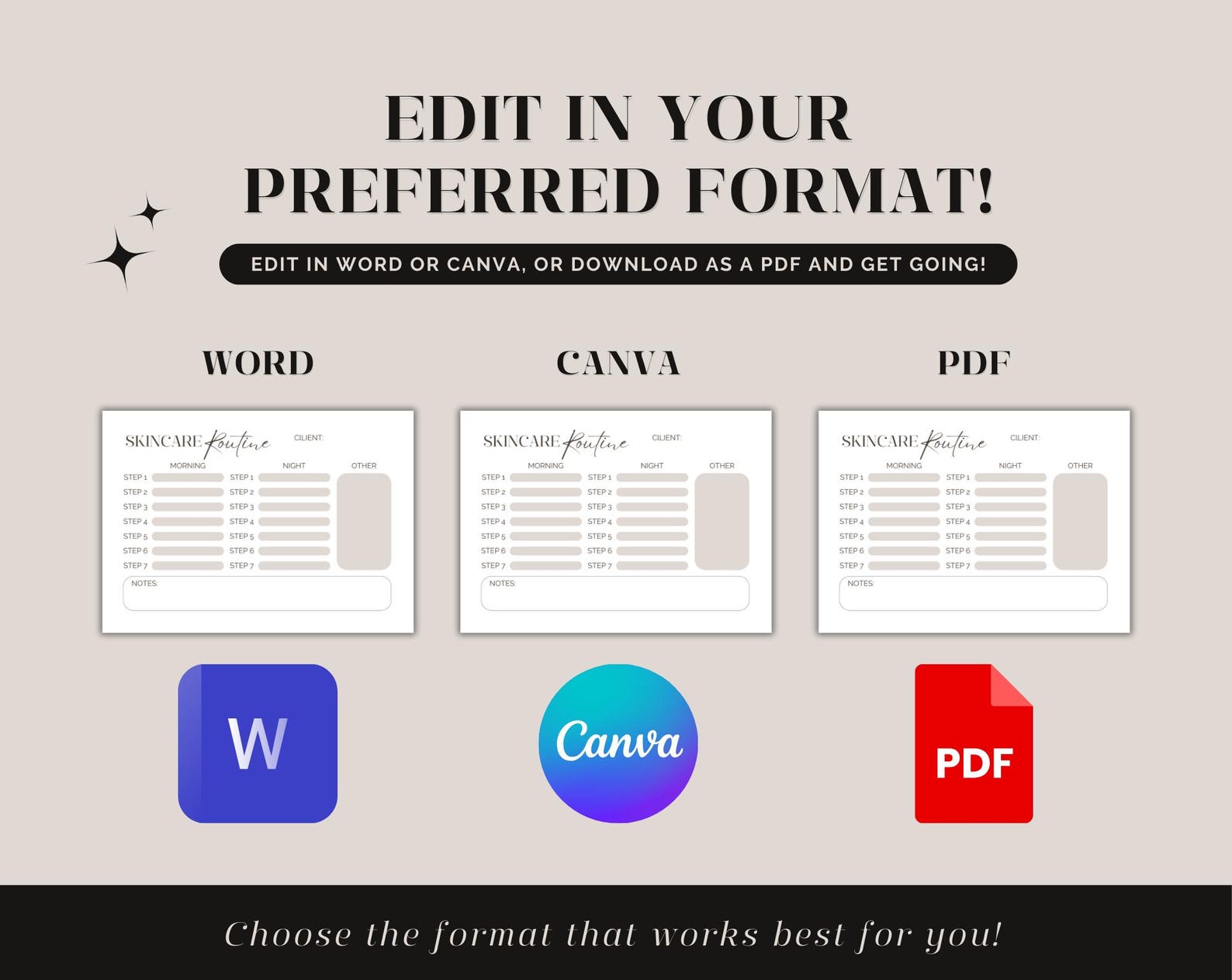 Skincare Regimen Card Template for Estheticians & Med Spas: Editable ...