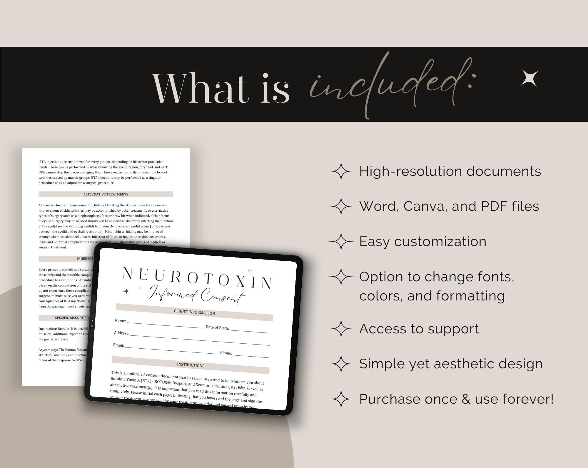 Neurotoxin Consent Form for Nurse Injectors and Med Spas, Neurotoxin ...
