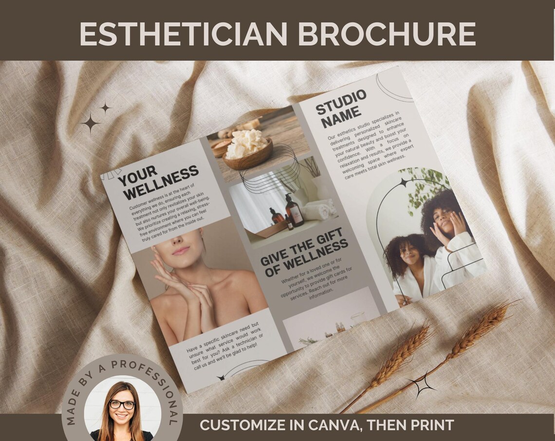 Luxury Esthetician Brochure Template, Med Spa Brochure, Facial Poster ...