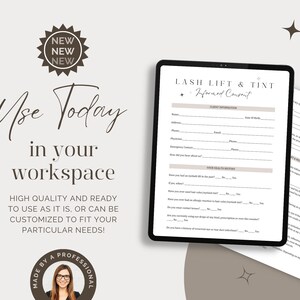 Lash Lift and Tint Consent Form for Estheticians: Customizable Digital ...