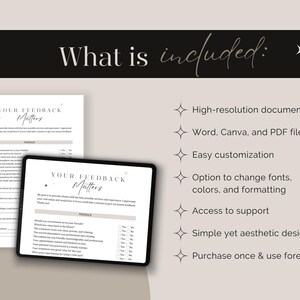 Esthetician & Med Spa Client Feedback Form: Editable Template in Word ...