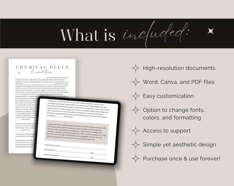 Chemical Peel Consent Form for Estheticians: Customizable Digital Forms ...