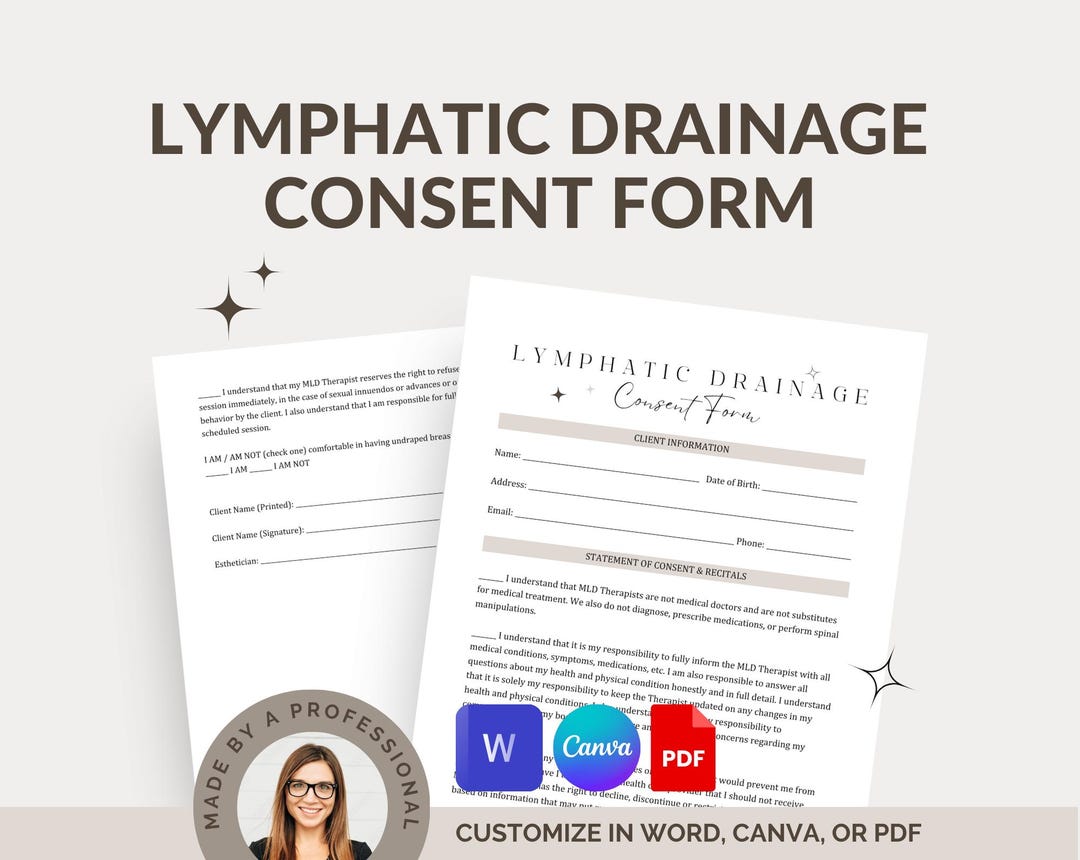 Lymphatic Drainage Consent Form for Lymphatic Massage Therapists ...