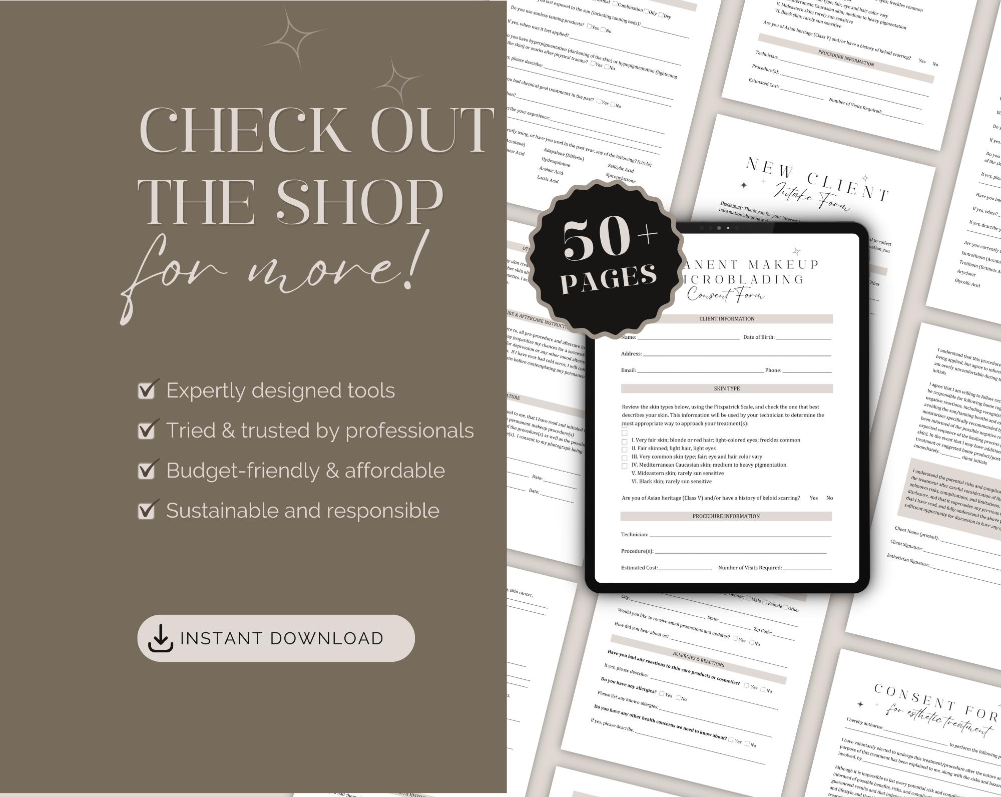Skin Analysis Form for Estheticians: Editable Face Mapping Template ...