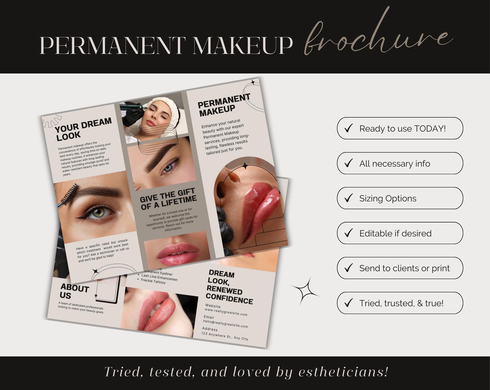 PMU Brochure, Permanent Makeup Brow Business, Lip Blushing ...