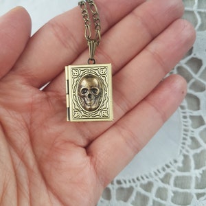 Skull Locket Necklace. Creepy Goth Victorian Jewelry for - Etsy