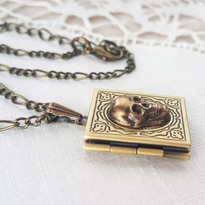 Skull Locket Necklace. Creepy Goth Victorian Jewelry for - Etsy