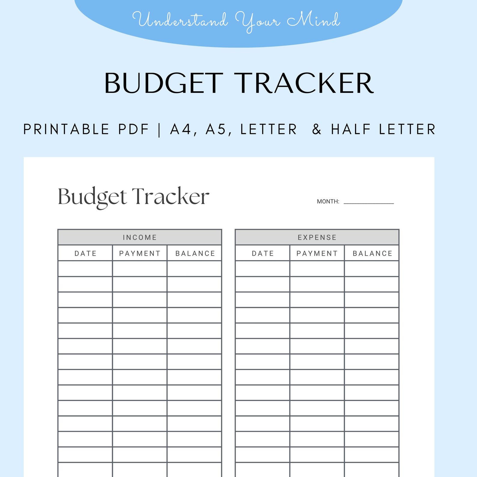 Budget Log - Expense Log Printable - Expense Tracker - Spending Sheet ...