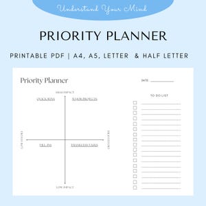Task Priority Matrix, Eisenhower Matrix, Decision Matrix, Productivity ...