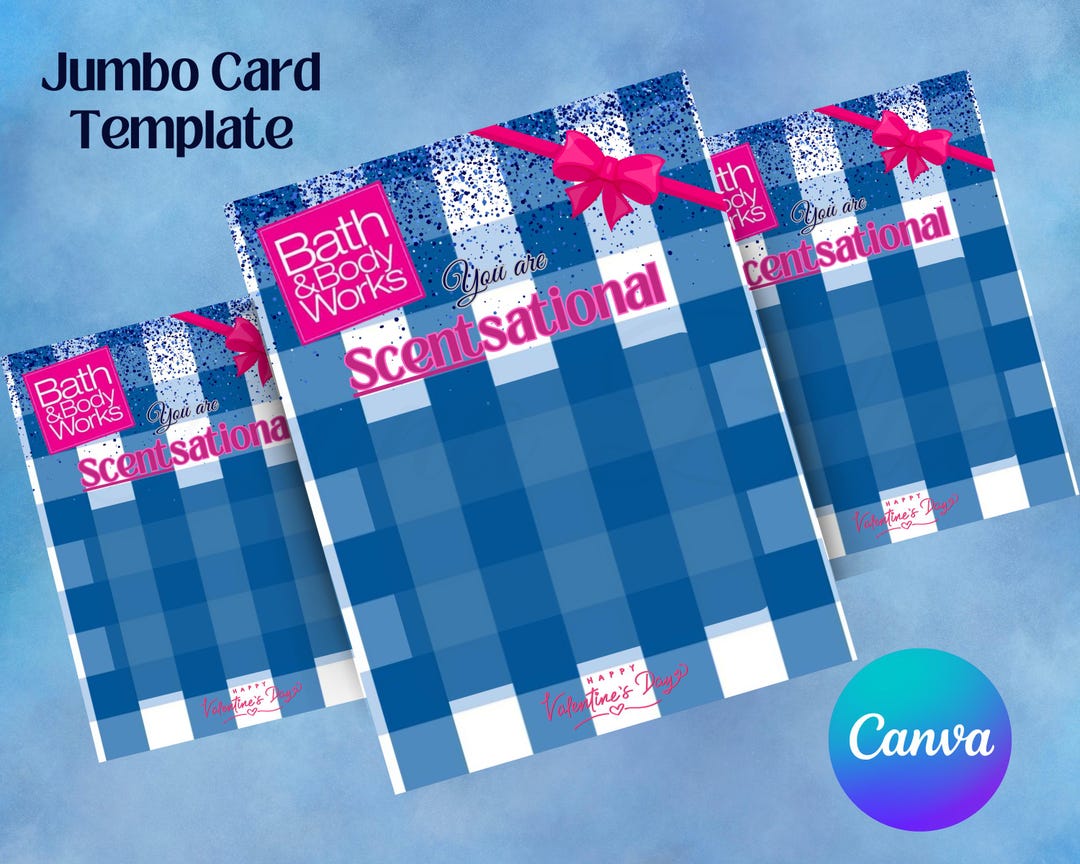Jumbo Treat Card Valentine Card Template, Editable Jumbo Card, Canva ...