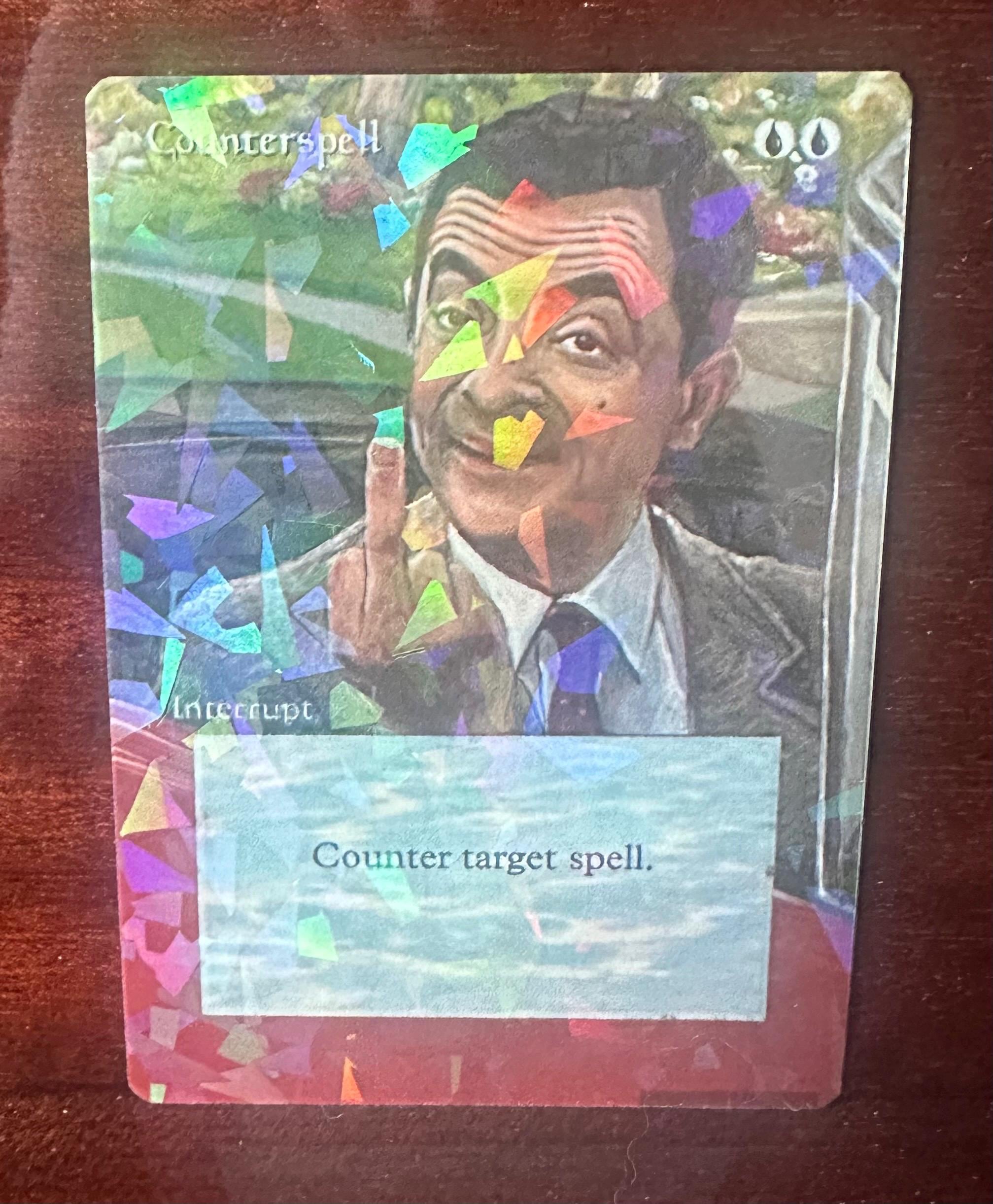 Mtg Magic the Gathering Mr Bean Counterspell in Foil - Etsy