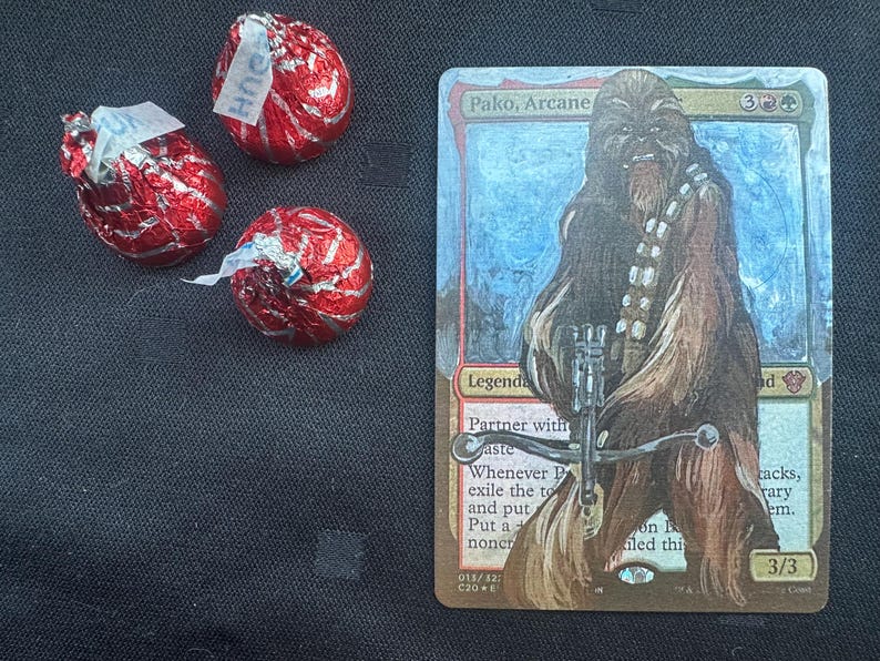 Mtg Magic the Gathering Star Wars Chewbacca: Pako, Arcane Retriever ...