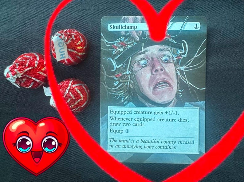 Mtg Magic the Gathering Clockwork Orange Skullclamp - Etsy