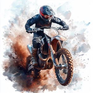 14 Dirt Bike Clipart, Motocross Clipart, Motorcycle, Printable ...