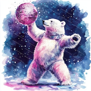 10 Polar Bear Clipart, Cool Polar Bear,yoga Bear,cute Bear, Printable ...