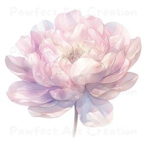 15 Abstract Flowers Clipart, Pink Purple Gold Flower, Flowers Print ...