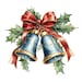 Christmas Bell Clipart: Golden Watercolor Jingle Bells (digital ...