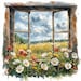 10 Window Meadow View, Window With Flower Landscape, Flower Meadow ...