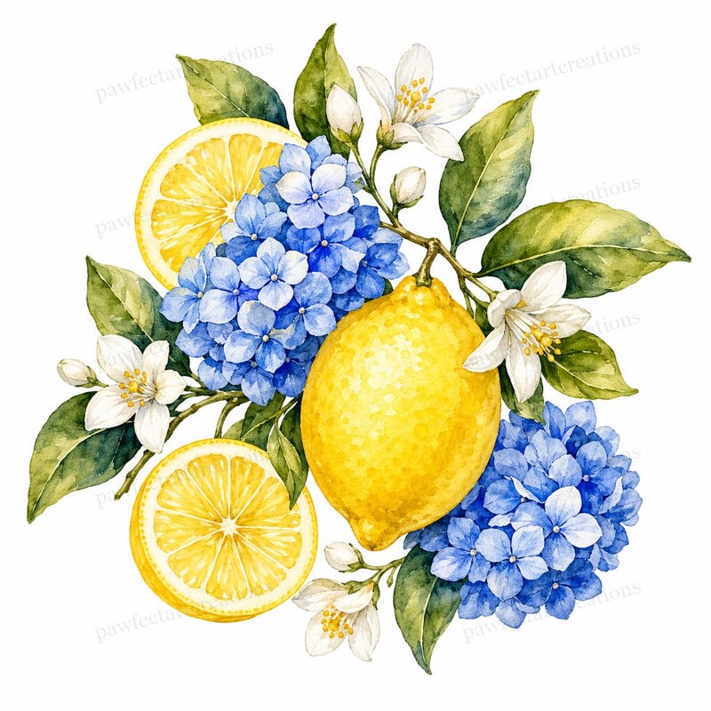 Watercolor Lemon Stickers - Etsy