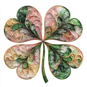 St. Patrick's Day Shamrock Clipart: Watercolor Four Leaf Clover ...
