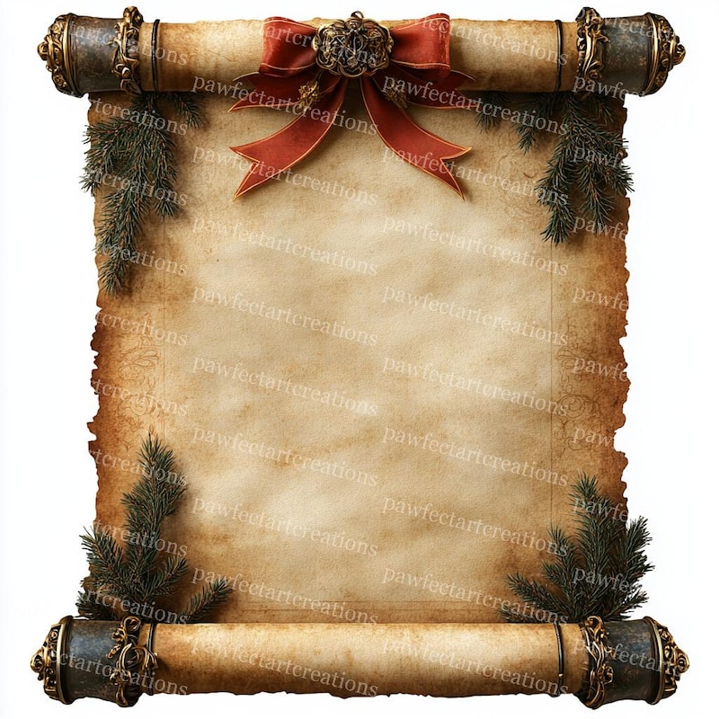 Santa Scroll Image - Etsy