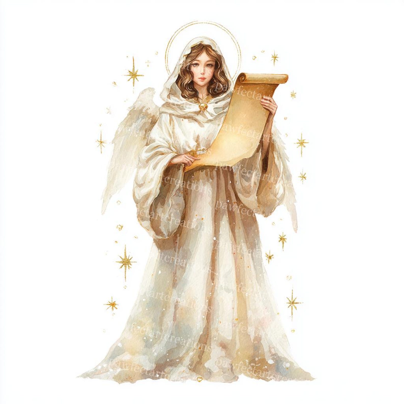 15 Christmas Angel Holding Scroll Clipart,christmas Art,christmas Card ...