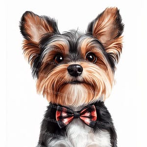 10 Cute Yorkie Clipart, Funny Yorkshire Terrier, Funny Dog, Printable ...