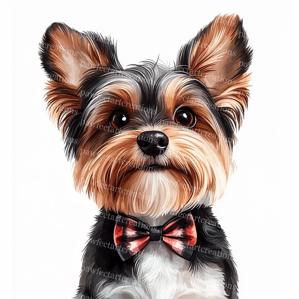 10 Cute Yorkie Clipart, Funny Yorkshire Terrier, Funny Dog, Printable ...