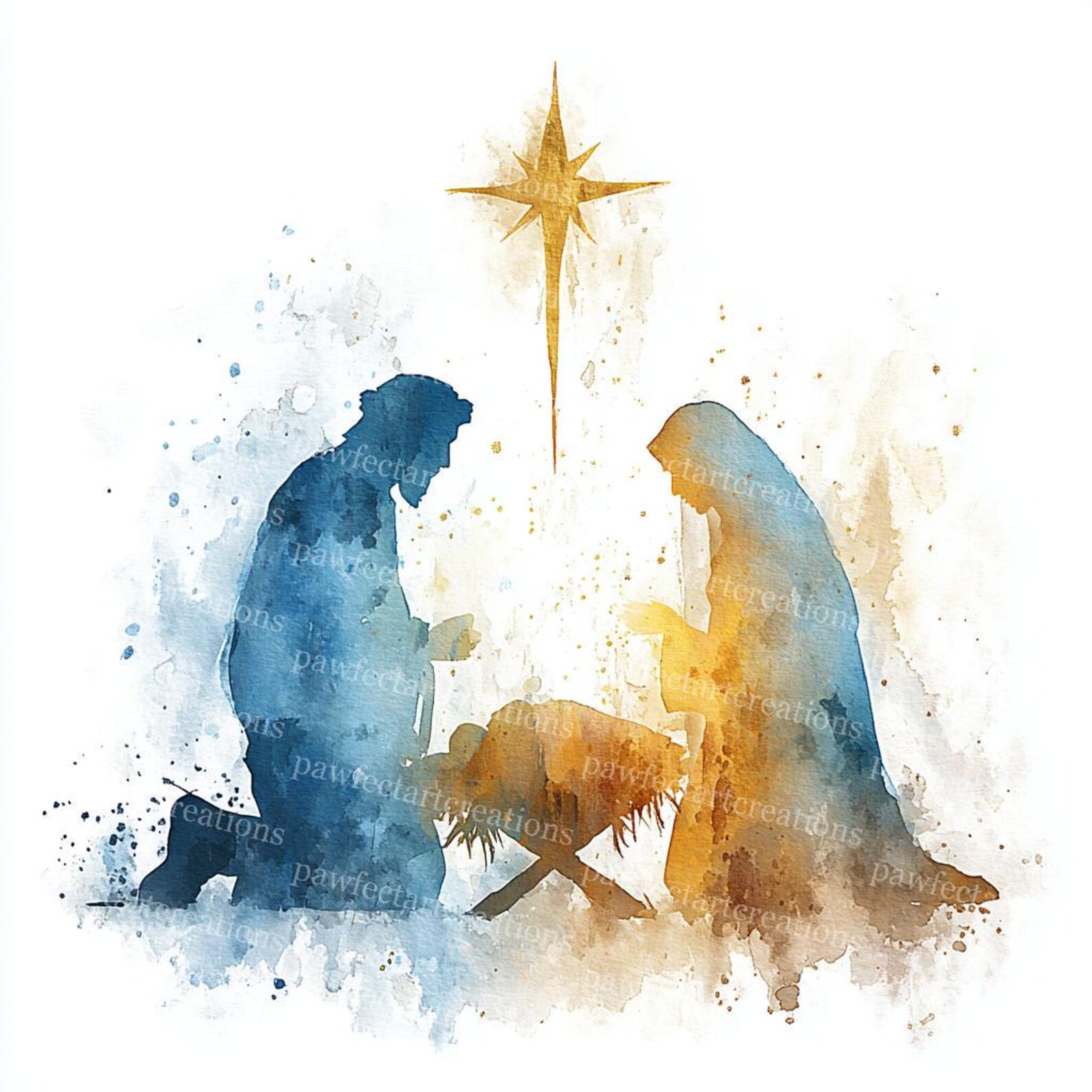 20 Minimalist Nativity Scene Clipart, Merry Christmas, Christmas Scenes ...