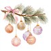 24 Christmas Decor Clipart, Christmas Hanging, Christmas Bauble ...