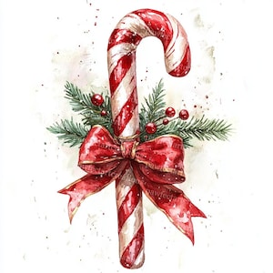 10 Christmas Candy Cane Clipart,christmas Card, Sweet Christmas ...