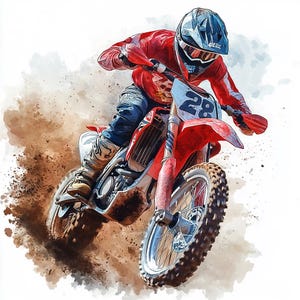 14 Dirt Bike Clipart, Motocross Clipart, Motorcycle, Printable ...