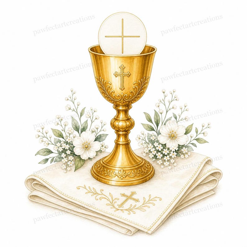 20 First Holy Communion Chalice Candles Clipart, First Holy Communion ...