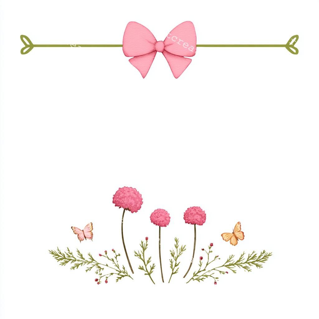 28 Cute Bows Frame Clipart, Baby Shower Ribbon, Pink Bow Border, Thank ...