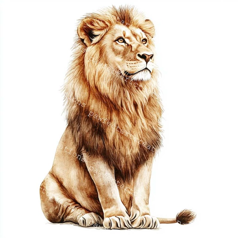 14 Lion Clipart, Watercolor Lion, Lion Sublimation, Printable ...