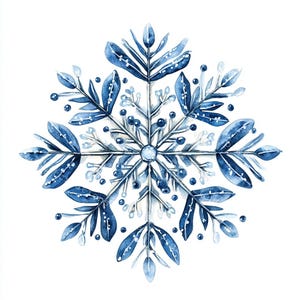 Watercolor Snowflake Clipart: Winter Craft Graphics (digital Download ...