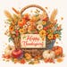 Fall Thanksgiving Clipart: Watercolor Autumn Harvest (digital Download ...