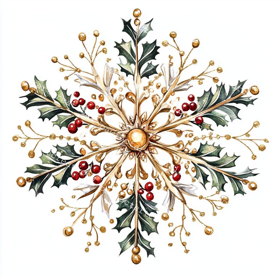 18 Christmas Snowflake Clipart, Winter Art, Xmas Snowflake, Christmas ...