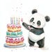 10 Cute Panda With Birthday Cake Clipart, Cartoon Panda Clipart ...
